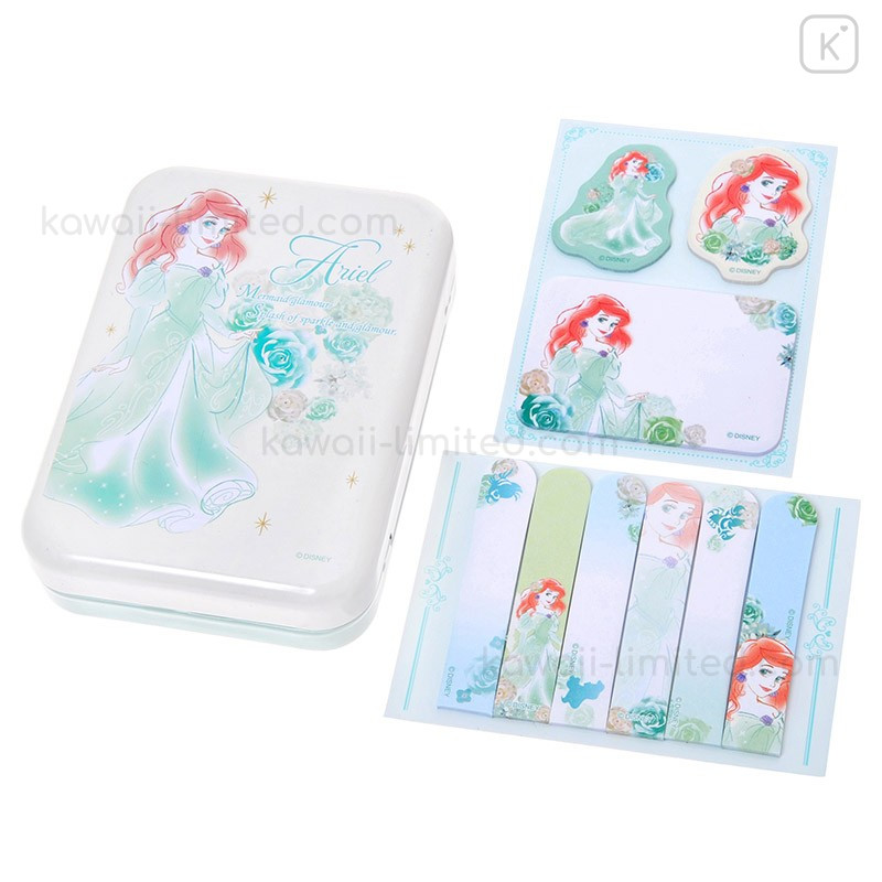 Japan Disney Store Sticky Note & Sticker Box - Ariel | Kawaii Limited