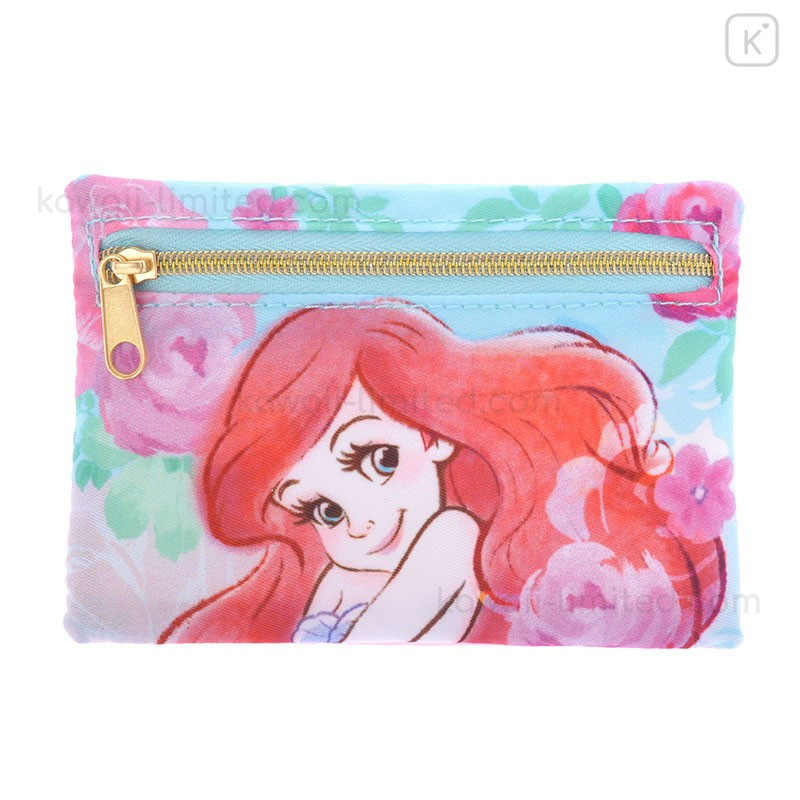 Japan Disney Store Flower Zipper Pouch With Tissue Case Bag - Ariel ...