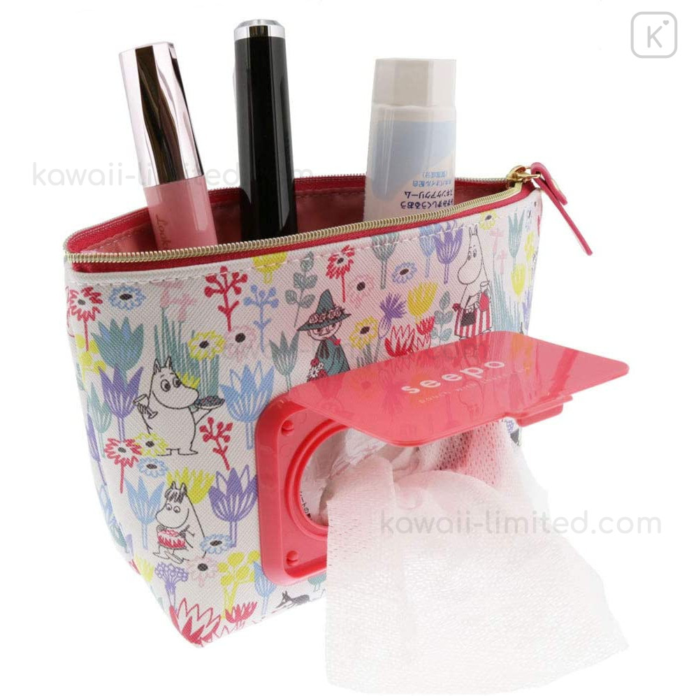 Japan Moomin Wet Wipe Pocket Pouch - Flower | Kawaii Limited