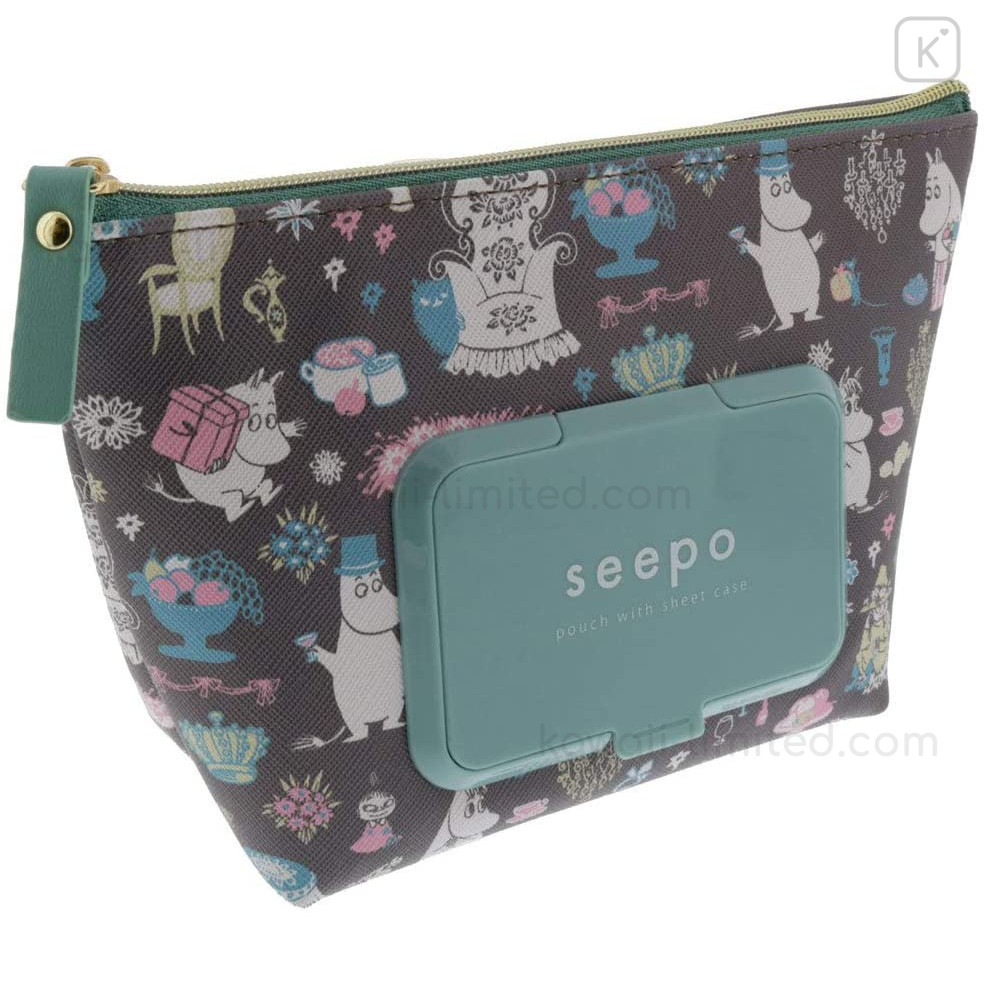Japan Moomin Wet Wipe Pocket Pouch - Brown | Kawaii Limited