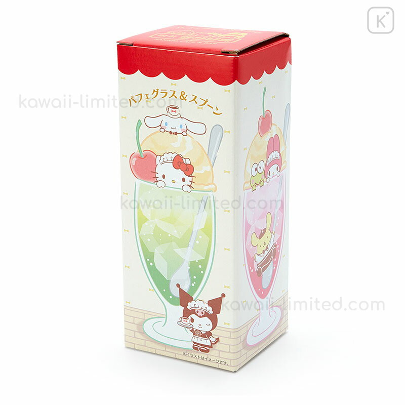 Japan Sanrio Parfait Glass with Spoon - Cafe Sanrio | Kawaii Limited