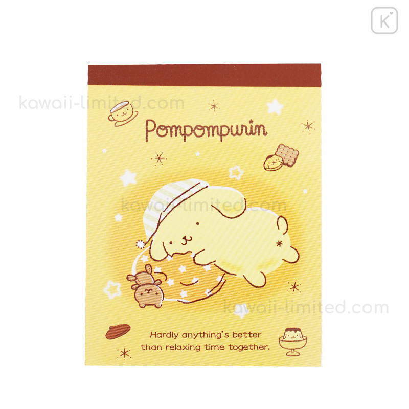 Japan Sanrio Mini Notepad - Pompompurin : Relaxing | Kawaii Limited