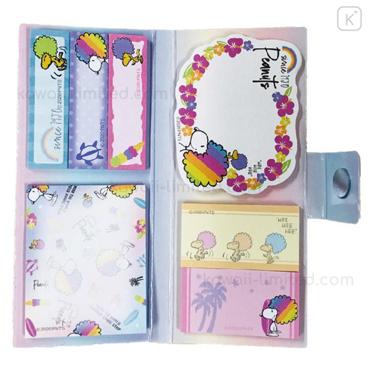 Japan Peanuts Sticky Note Set - Snoopy : Rainbow | Kawaii Limited