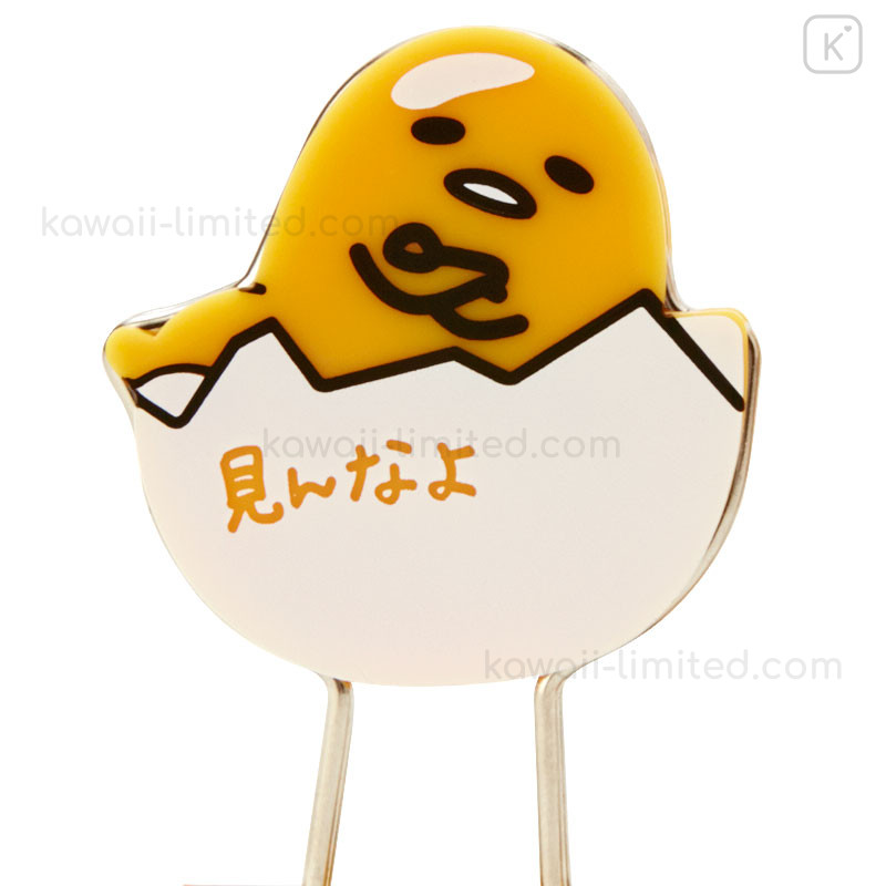 Japan Sanrio Binder Clip 3pcs Set - Gudetama | Kawaii Limited
