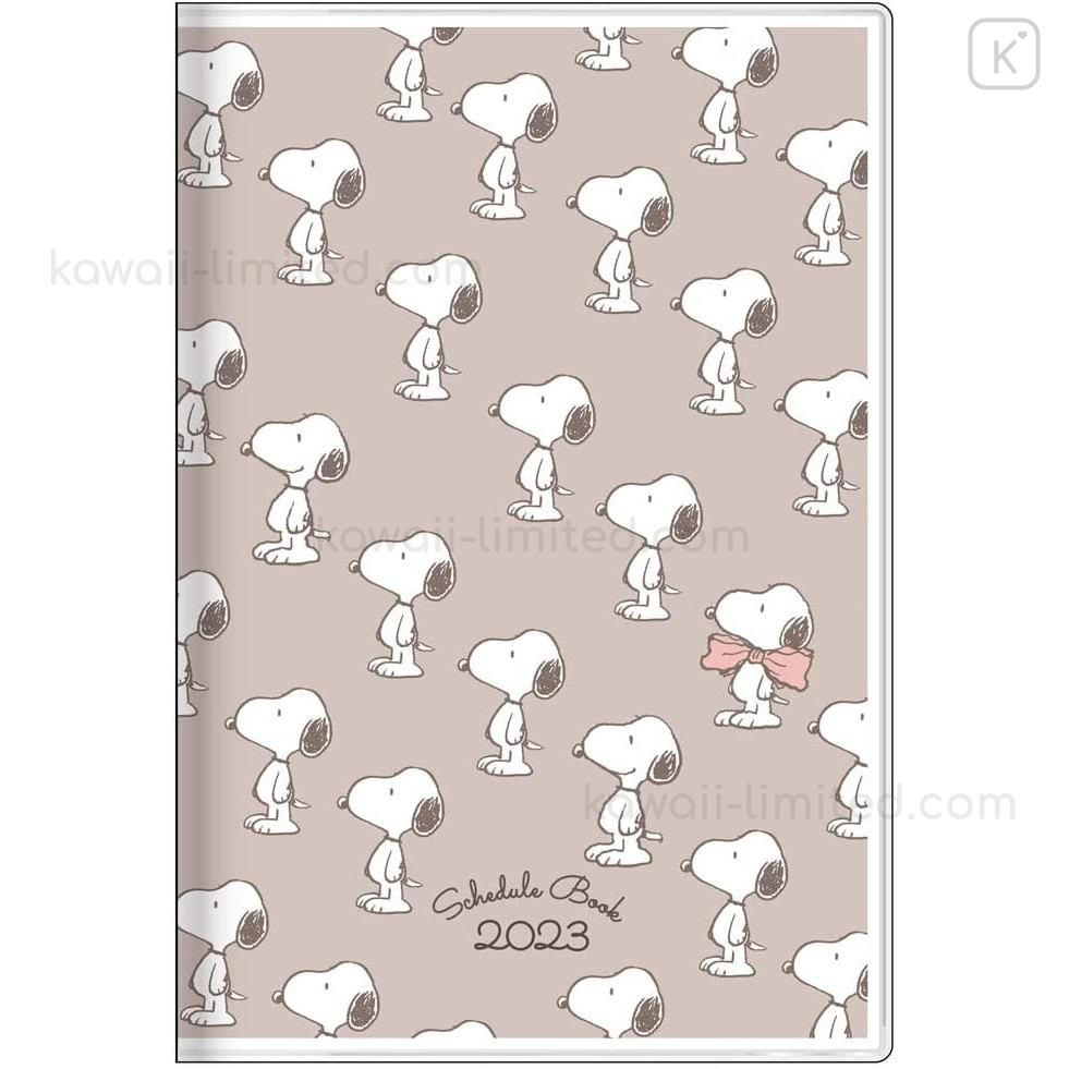 Japan Peanuts B7 Schedule Book - Snoopy 2023 Mocha | Kawaii Limited