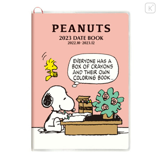 Japan Peanuts A6 Date Book - Snoopy 2023 Pink | Kawaii Limited