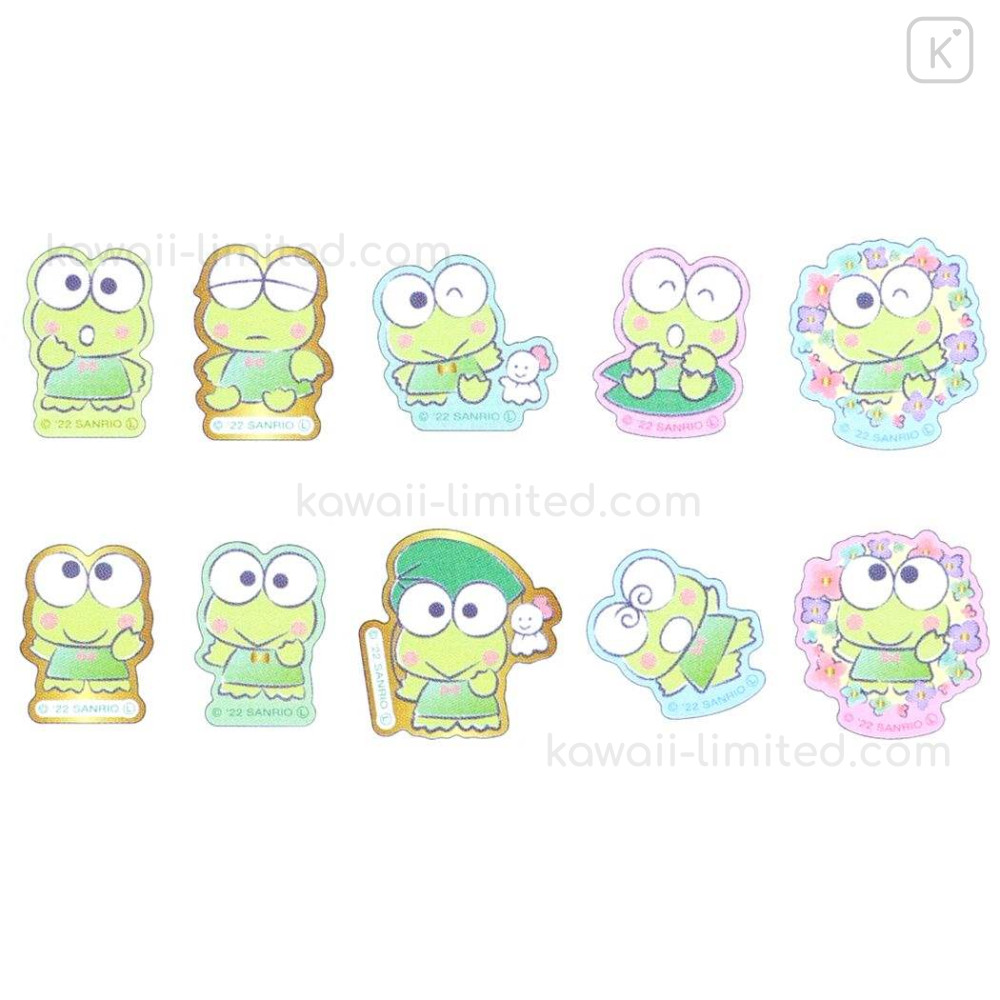 Japan Sanrio Gold Foil Sticker Set - Keroppi | Kawaii Limited