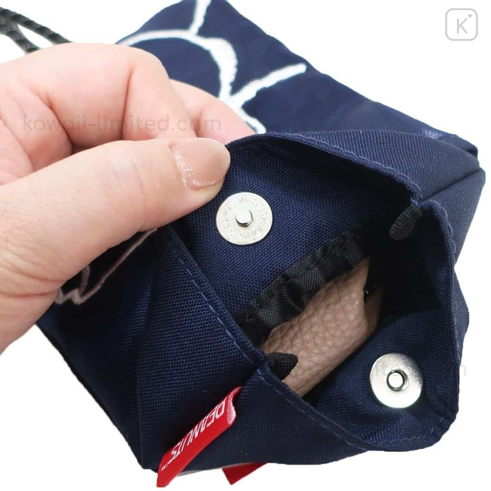 Japan Peanuts Mini Gadget Case Pouch with Neck Strap - Olaf / Navy ...