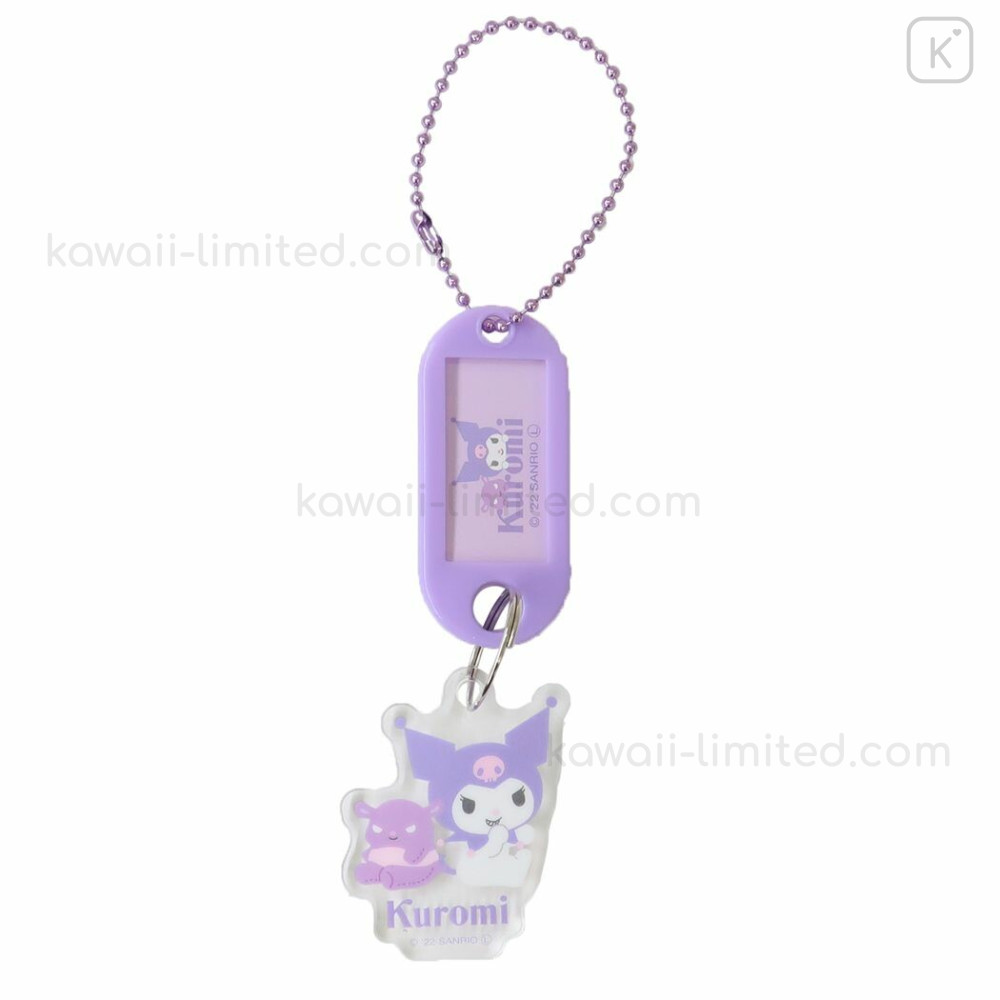 Japan Sanrio Name Tag Key Holder Kuromi Smirk Kawaii Limited Japan Sanrio Name Tag Key Holder Kuromi Smirk Kawaii Limited