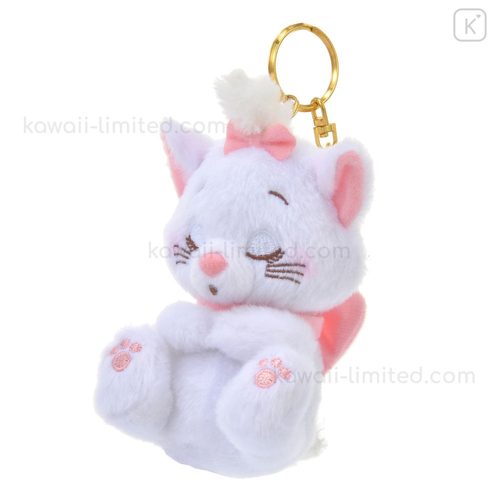 Japan Disney Store Fluffy Plush Keychain - Marie Cat : Sleepy | Kawaii ...