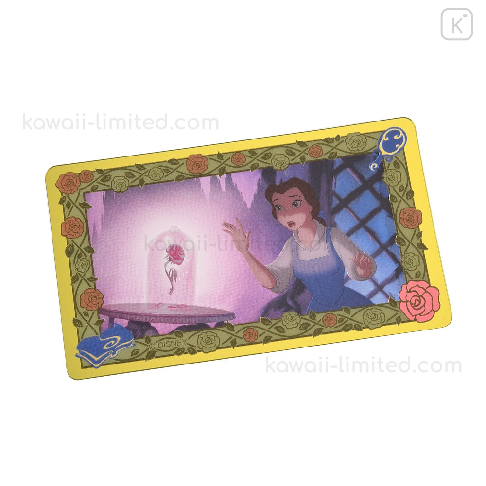 Japan Disney Card Sticker - Belle / Rose | Kawaii Limited