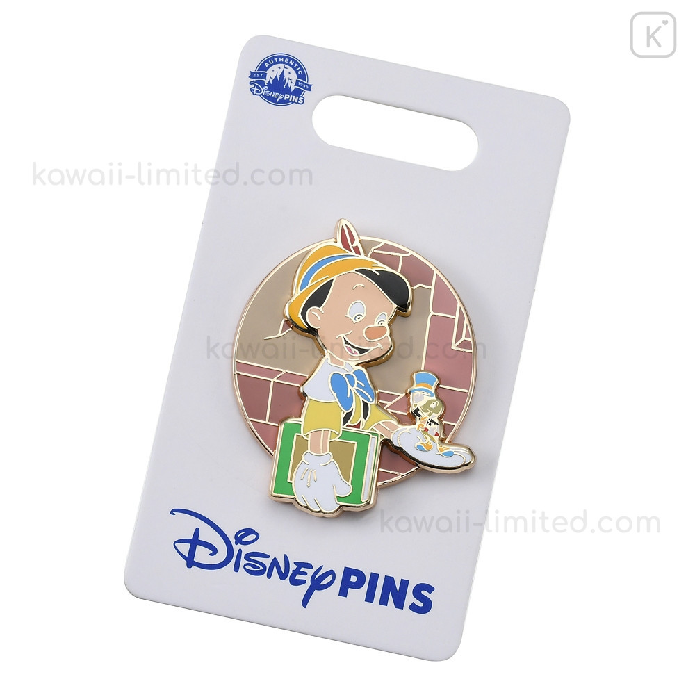 Japan Disney Pin Badge - Pinocchio & Jiminy Cricket | Kawaii Limited Japan Disney Pin Badge - Pinocchio & Jiminy Cricket | Kawaii Limited