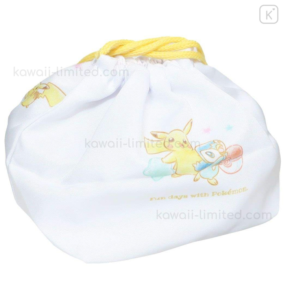 Japan Pokemon Drawstring Bag / Lunch Pouch - Pikachu / Pokemon Relaxing ...
