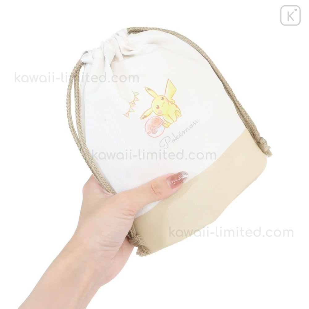 Japan Pokemon Drawstring Bag (S) - Pikachu : Fun Day | Kawaii Limited