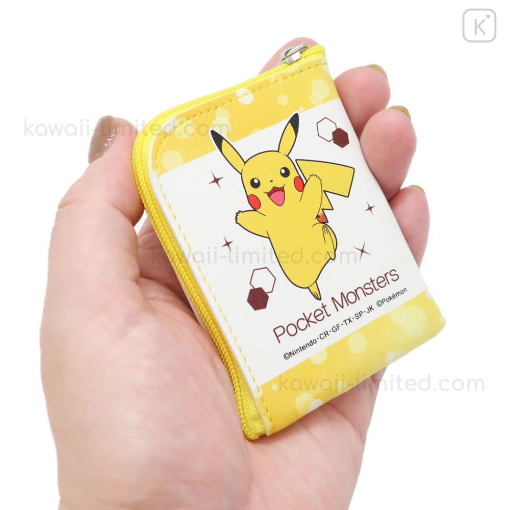 Japan Pokemon Mini Pouch with Carabiner - Pikachu : Smile | Kawaii Limited