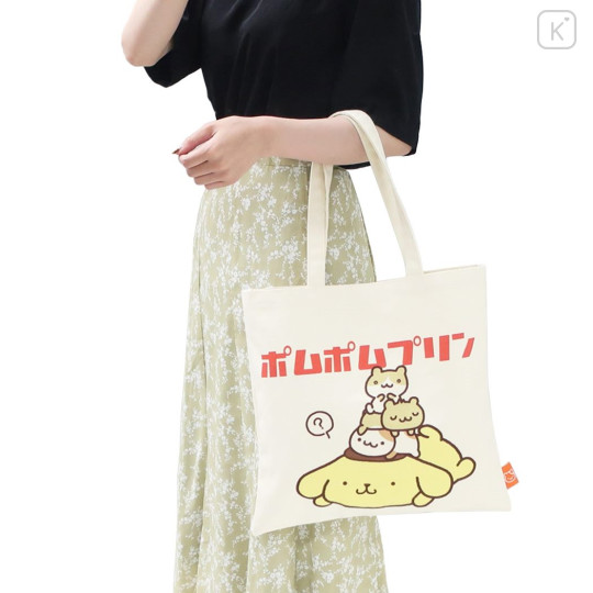 Japan Sanrio Tote Bag - Pompompurin : Chill with Friends | Kawaii Limited