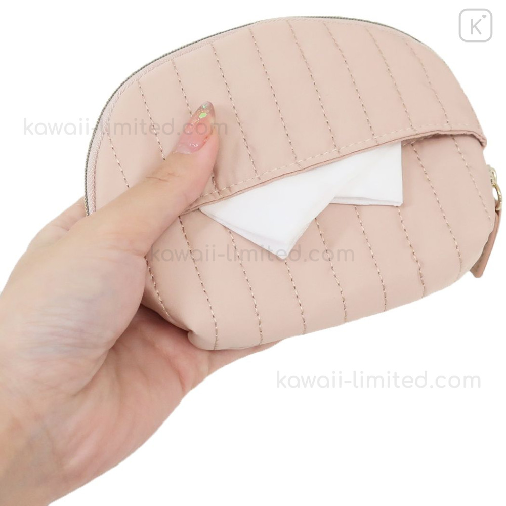 Japan Peanuts Round Pouch & Tissue Case - Snoopy & Charlie : Pink ...