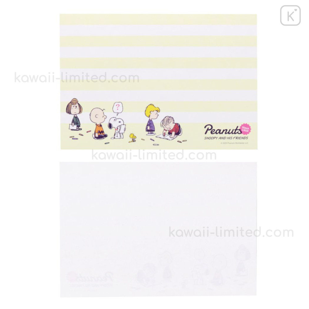 Japan Peanuts Mini Letter Set - Snoopy : Friends Yellow | Kawaii Limited