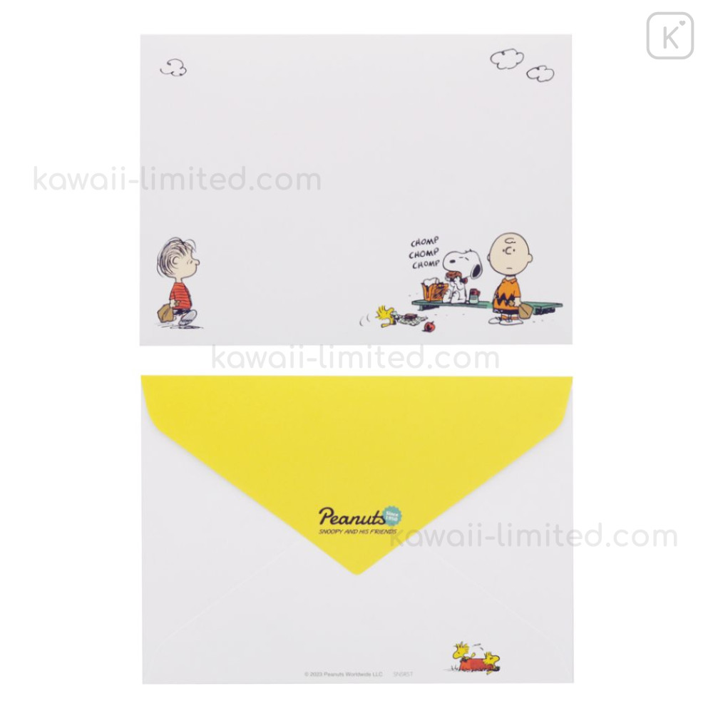 Japan Peanuts Mini Letter Set - Snoopy : Friends Yellow | Kawaii Limited