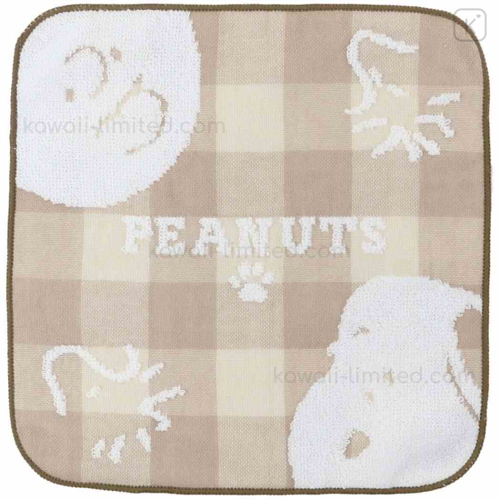 Japan Peanuts Jacquard Wash Towel - Snoopy & Woodstock : Beige Stripe ...