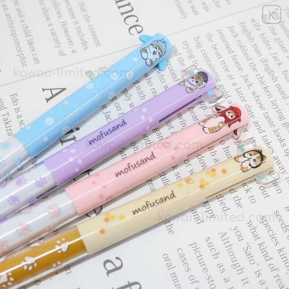 Japan Mofusand Two Color Mimi Pen - Cat : Blue Whale Shark | Kawaii Limited