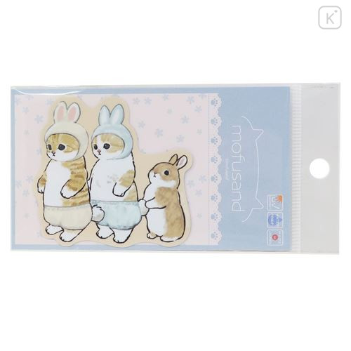 Japan Mofusand Vinyl Sticker - Cat : Rabbit Line Up | Kawaii Limited