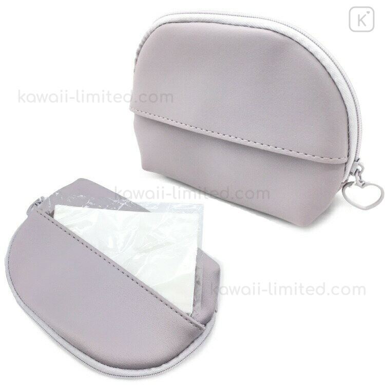 Japan Sanrio Mesh Pouch & Tissue Case - Kuromi : Purple Stripe | Kawaii ...