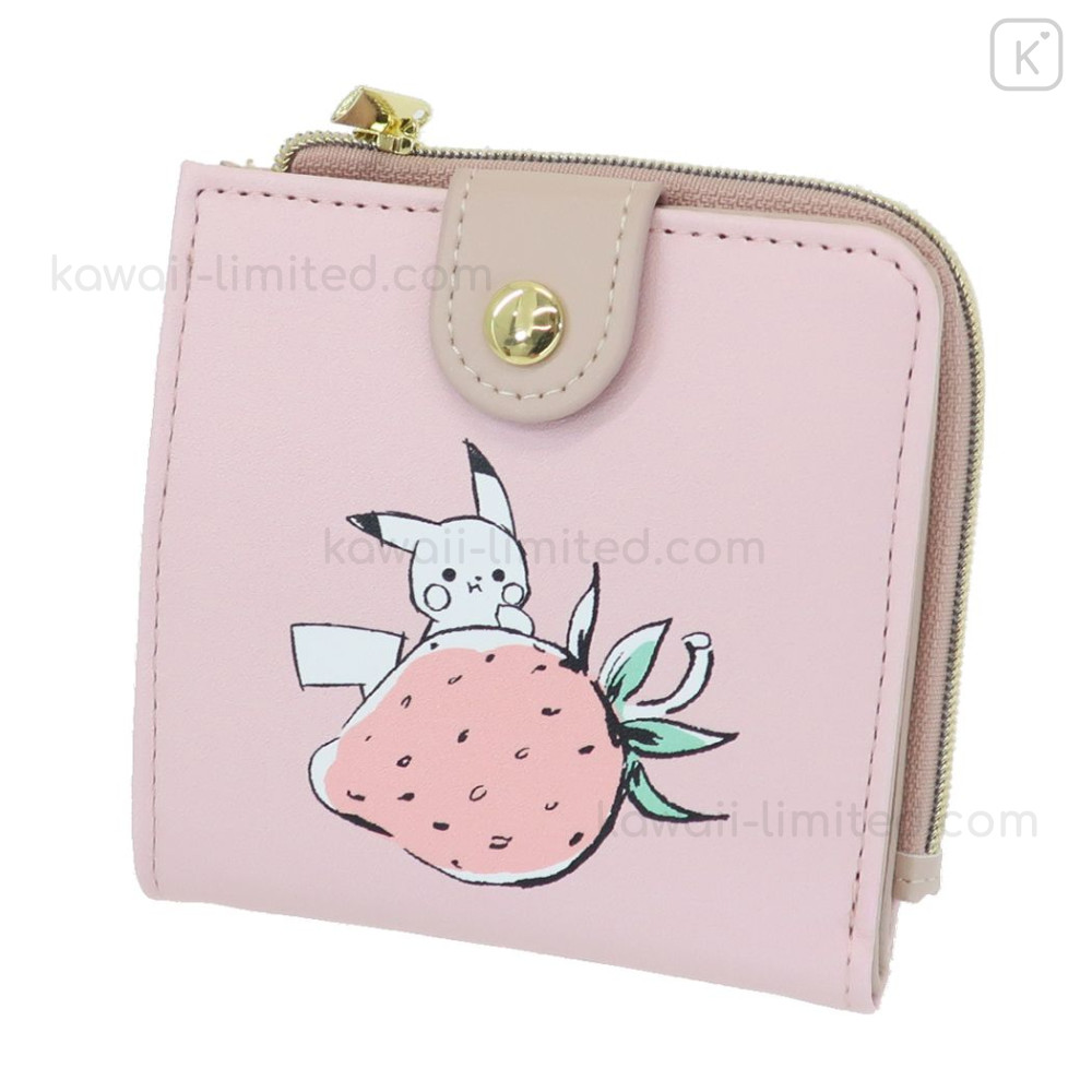 Japan Pokemon Mini Wallet - Pikachu : Pink Strawberry | Kawaii Limited