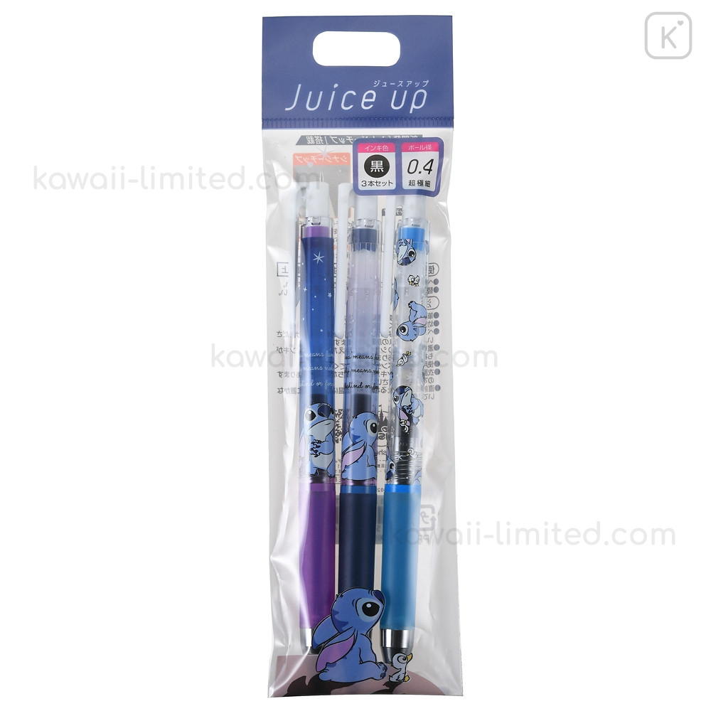 Japan Disney Juice Up Gel Pen 3pcs Set - Stitch / Star Night | Kawaii ...
