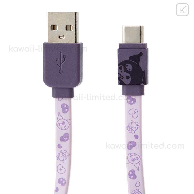 Japan Sanrio USB to Type-C Sync & Power Cable - Kuromi | Kawaii Limited