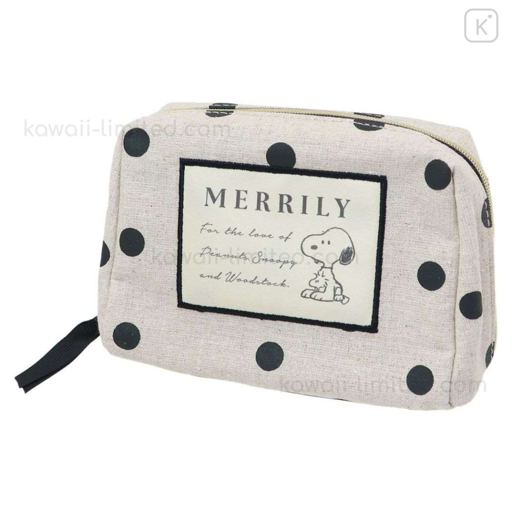 Japan Peanuts Round Pouch - Snoopy : Merrily Dots | Kawaii Limited