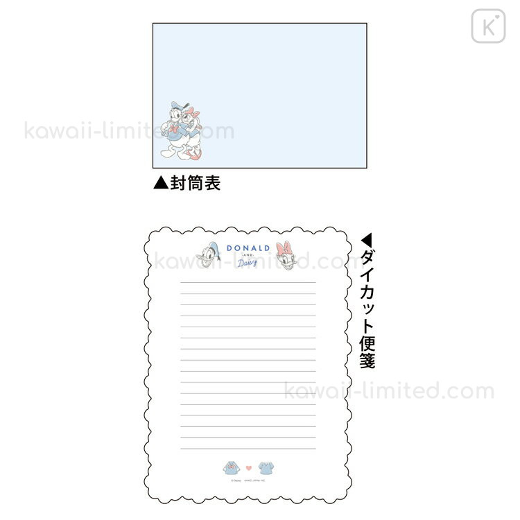 Japan Disney Letter Set - Donald & Dalsy Duck / Blue | Kawaii Limited