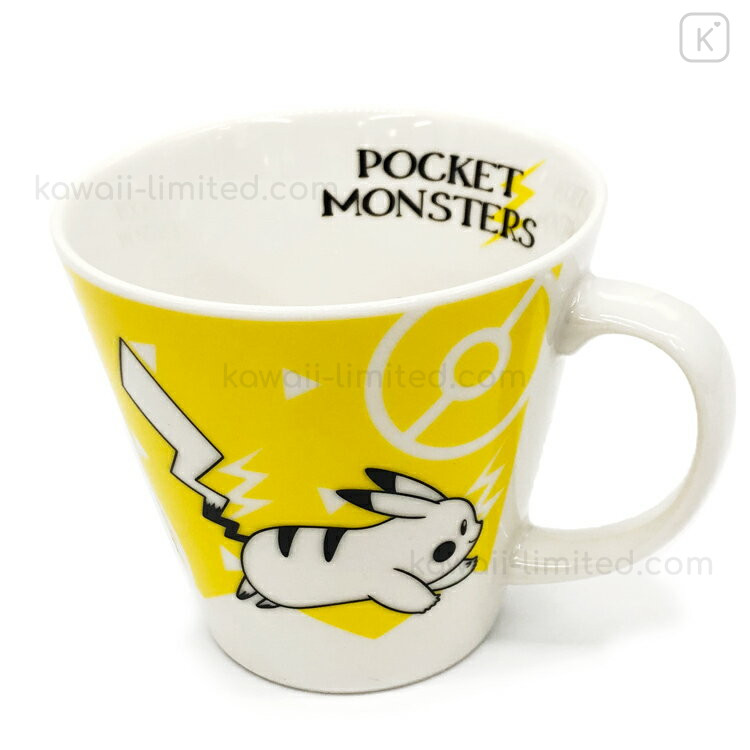 Japan Pokemon Ceramic Mug - Pikachu Running : Yellow & White | Kawaii ...