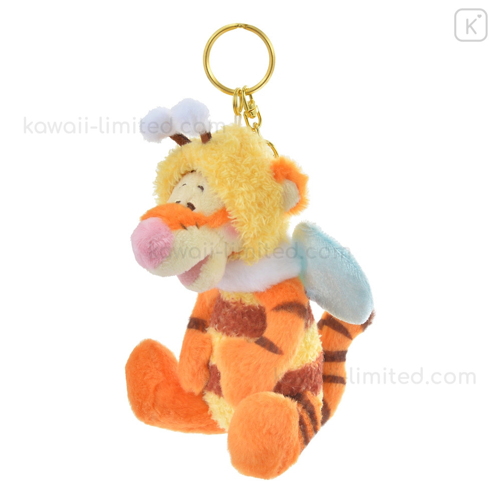 Japan Disney Fluffy Plush Keychain - Tigger / Honeybee | Kawaii Limited