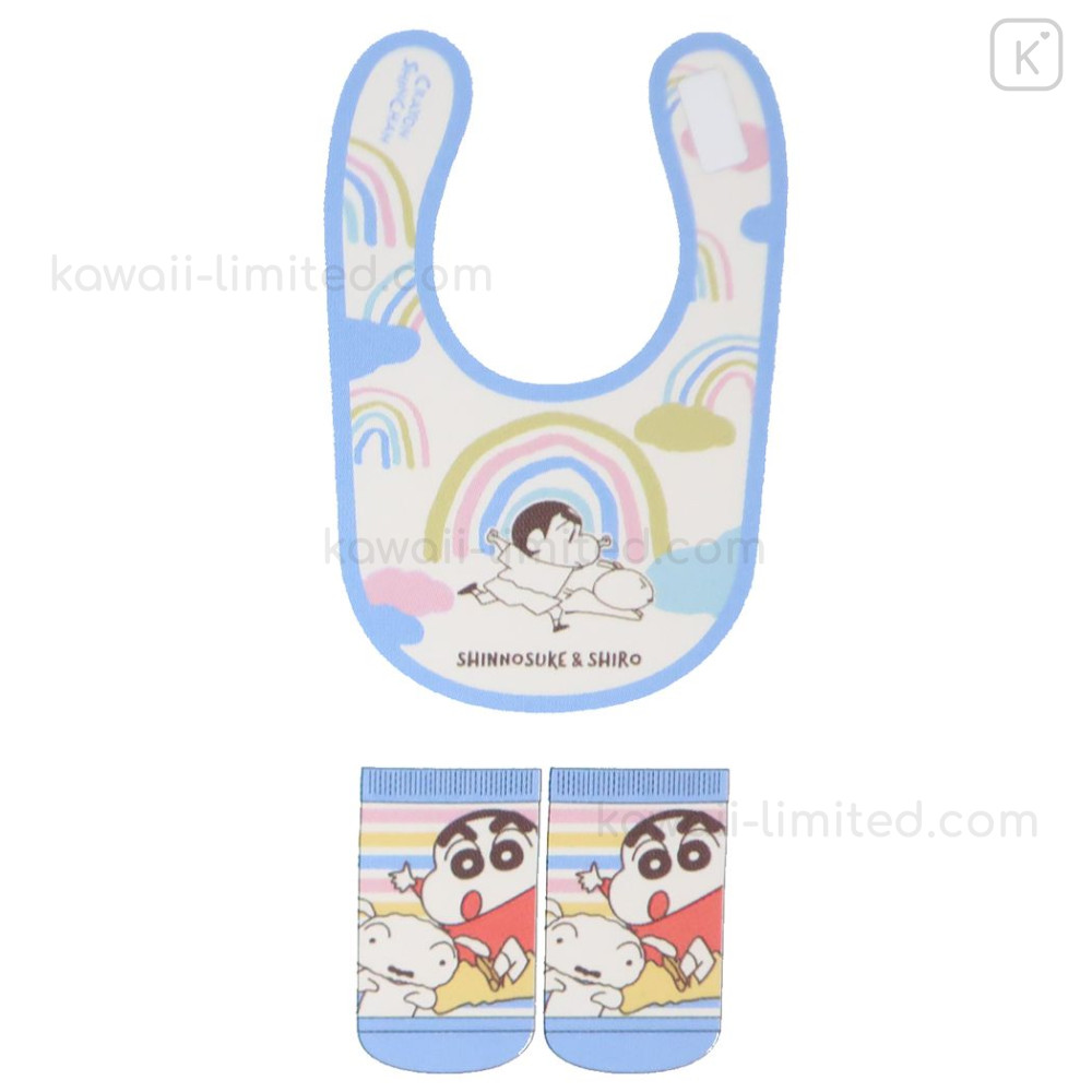 Japan Crayon Shin-chan Bib & Socks Set - Shinnosuke : Blue | Kawaii Limited