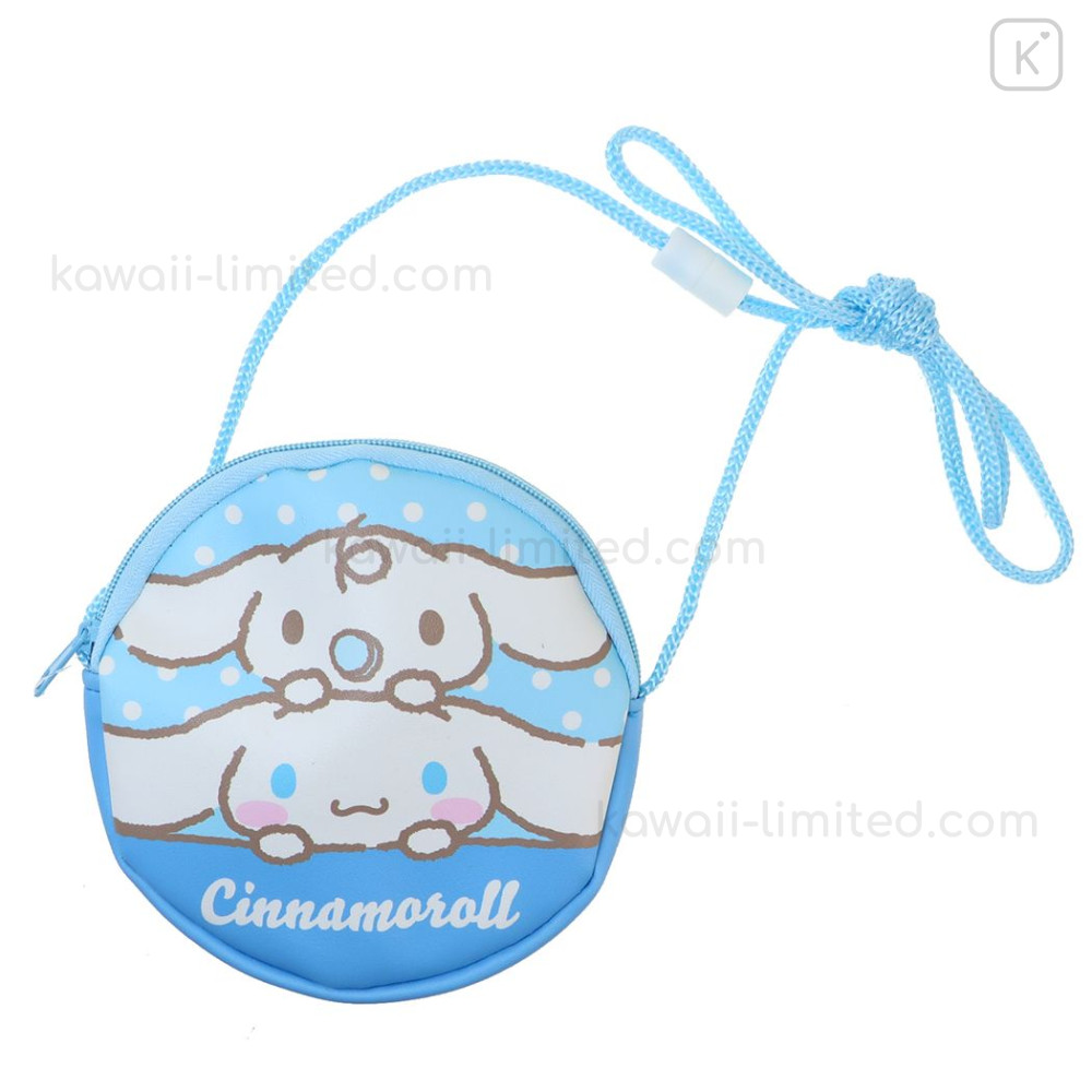 Japan Sanrio Mini Pouch & Neck Strap - Cinnamoroll : Colorful Dots | Kawaii Limited