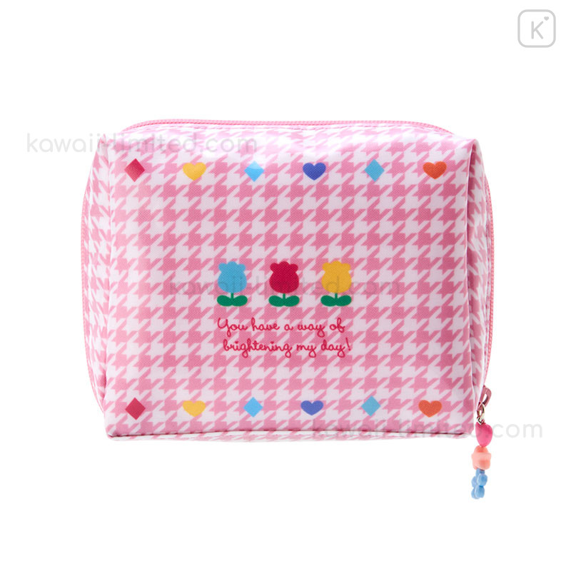 Japan Sanrio Original Pouch - Hello Kitty : Houndstooth Flower | Kawaii ...