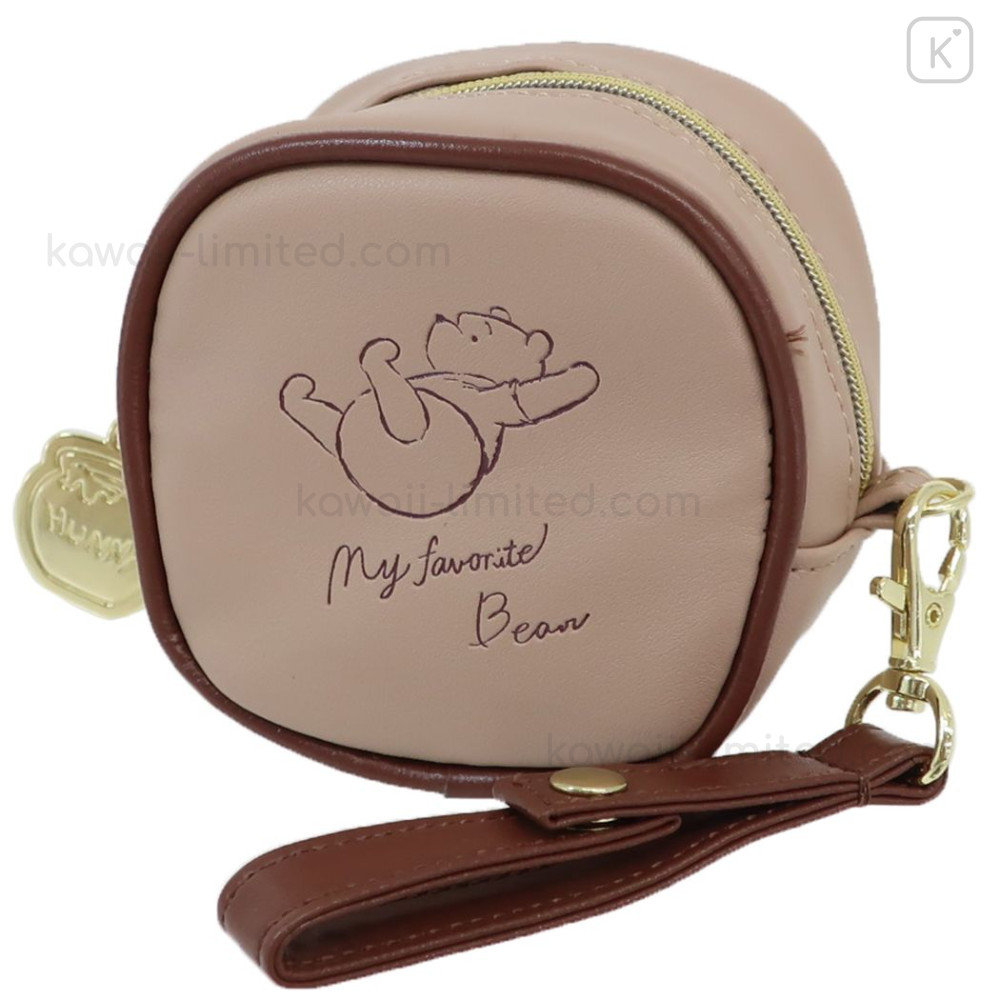 Japan Disney Mini Square Pouch - Pooh / Light Brown | Kawaii Limited