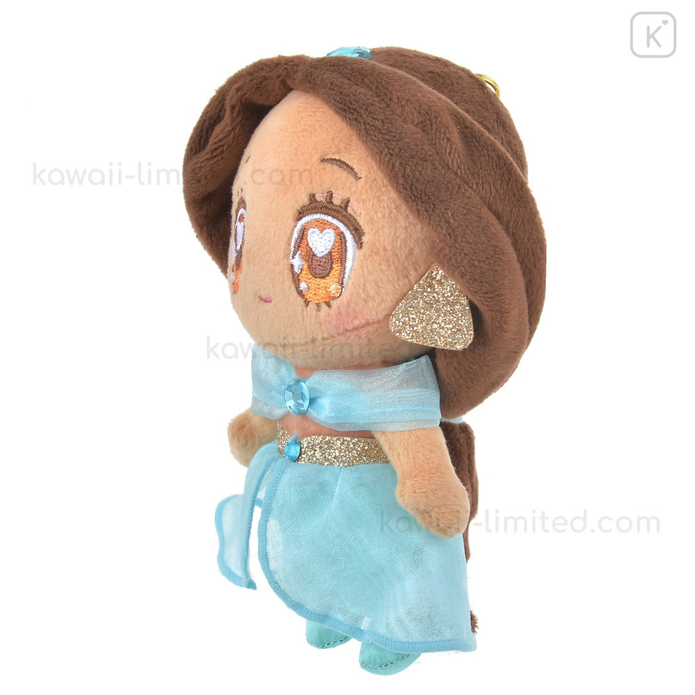 Japan Disney Store Tiny Princess Plush Keychain Jasmines Eye Heart Shaped Kawaii Limited