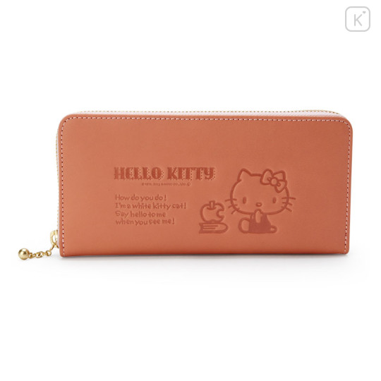 Japan Sanrio Genuine Leather Zip Wallet - Hello Kitty : Pink | Kawaii ...
