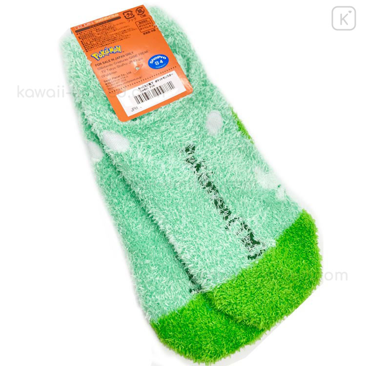 Japan Pokemon Fluffy Junior Socks - Sprigatito : Nyaoha | Kawaii Limited