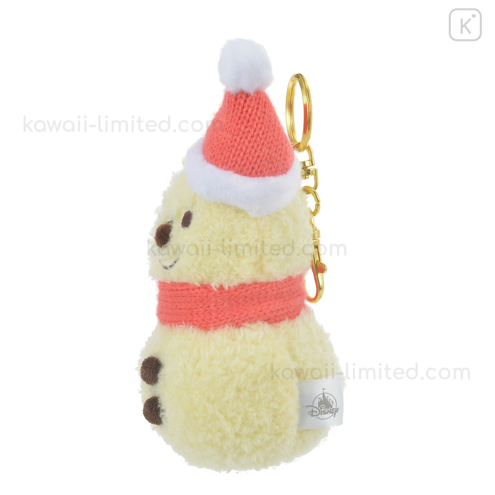 Japan Disney Store Fluffy Plush Keychain - Pooh/ Christmas Snowman ...