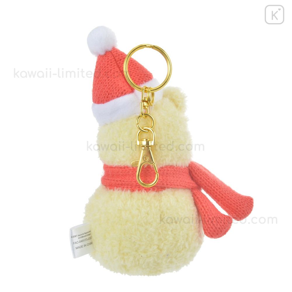 Japan Disney Store Fluffy Plush Keychain - Pooh/ Christmas Snowman ...