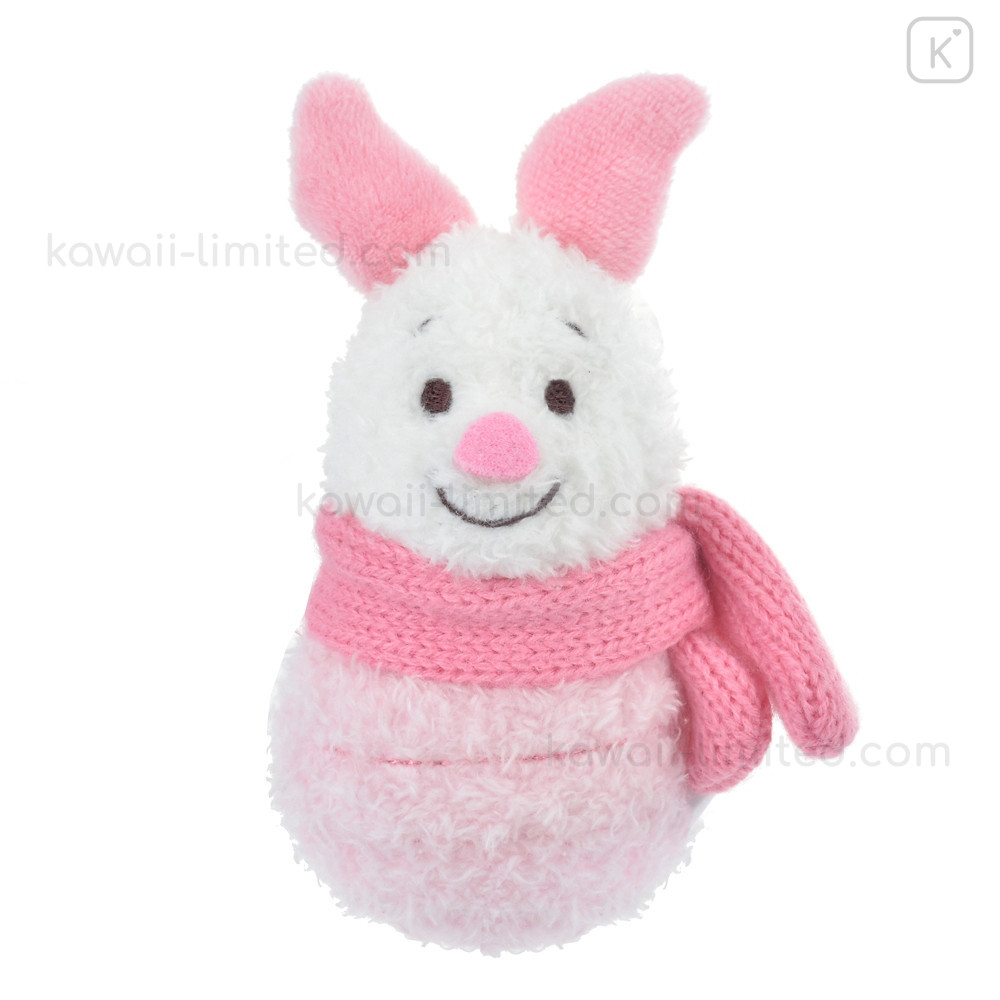 Japan Disney Store Fluffy Plush Keychain - Piglet : Christmas Snowman ...