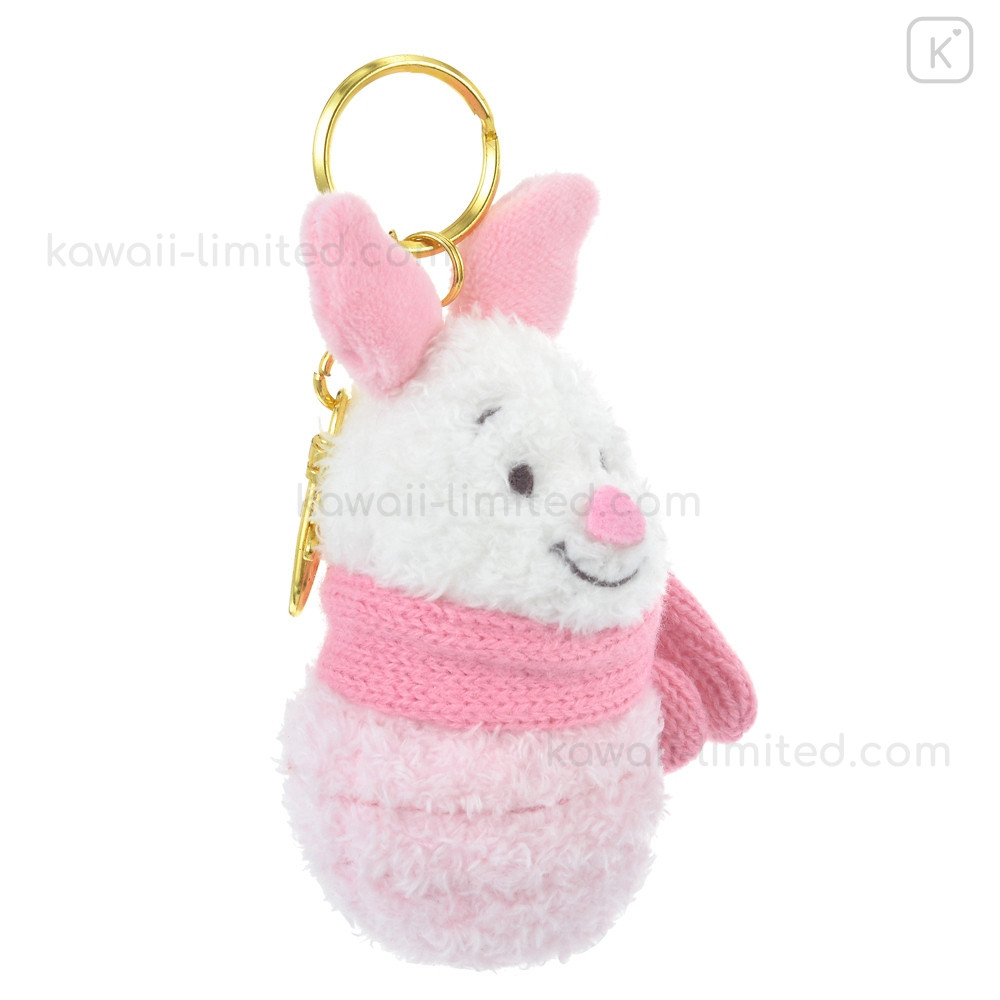 Japan Disney Store Fluffy Plush Keychain - Piglet : Christmas Snowman ...