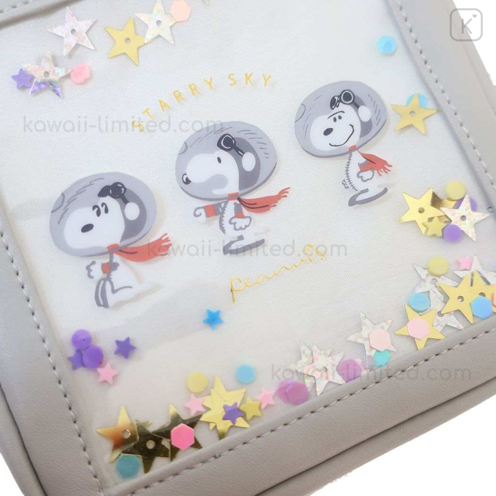 Japan Peanuts Square Pouch - Snoopy : Astro Grey | Kawaii Limited