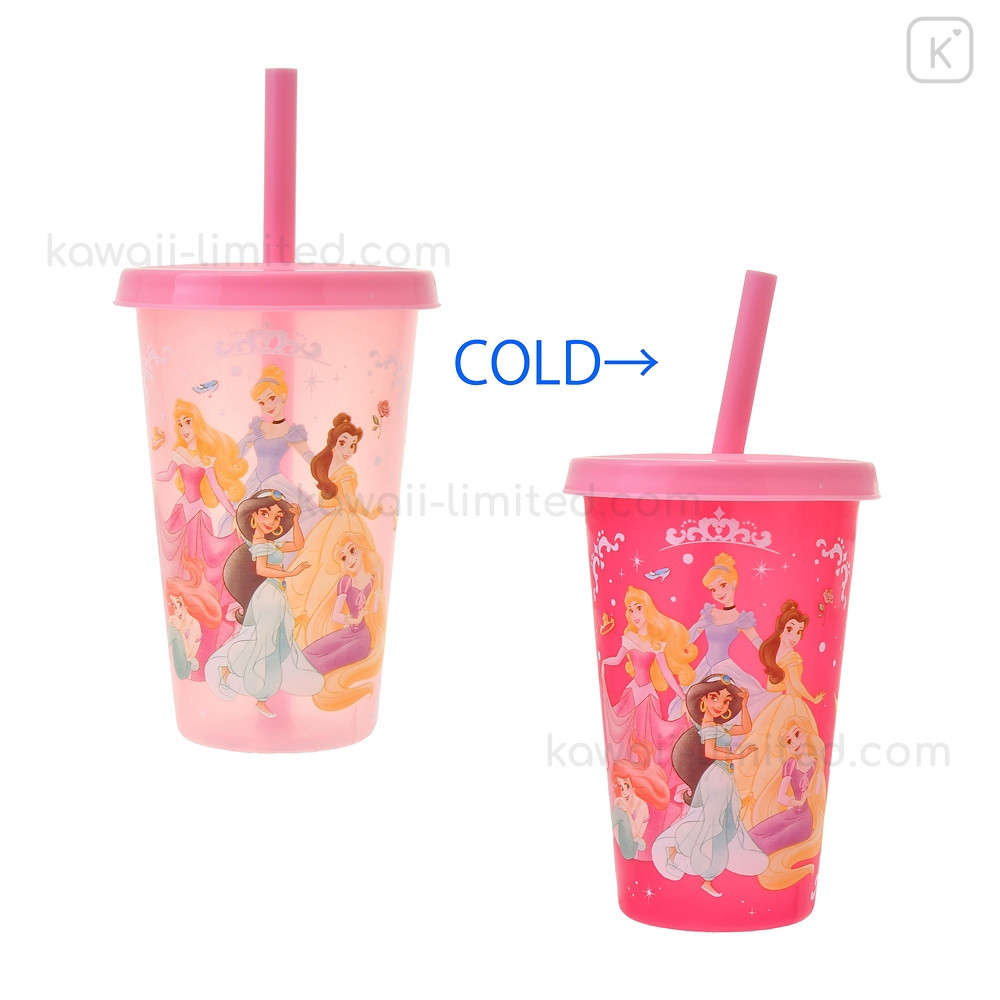 Japan Disney Store Clear Tumbler - Princesses / Changing Color / Cold ...