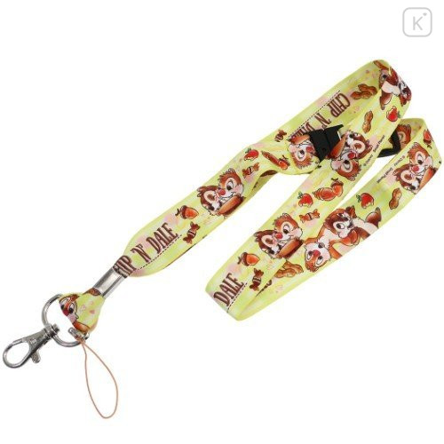 Japan Disney Neck Strap - Chip & Dale Yellow | Kawaii Limited