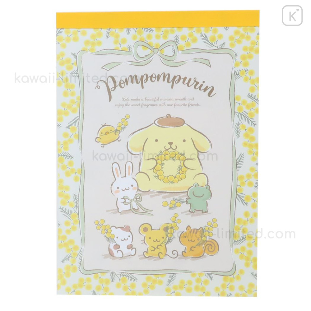 Japan Sanrio A6 Notepad - Pompompurin : Flora | Kawaii Limited