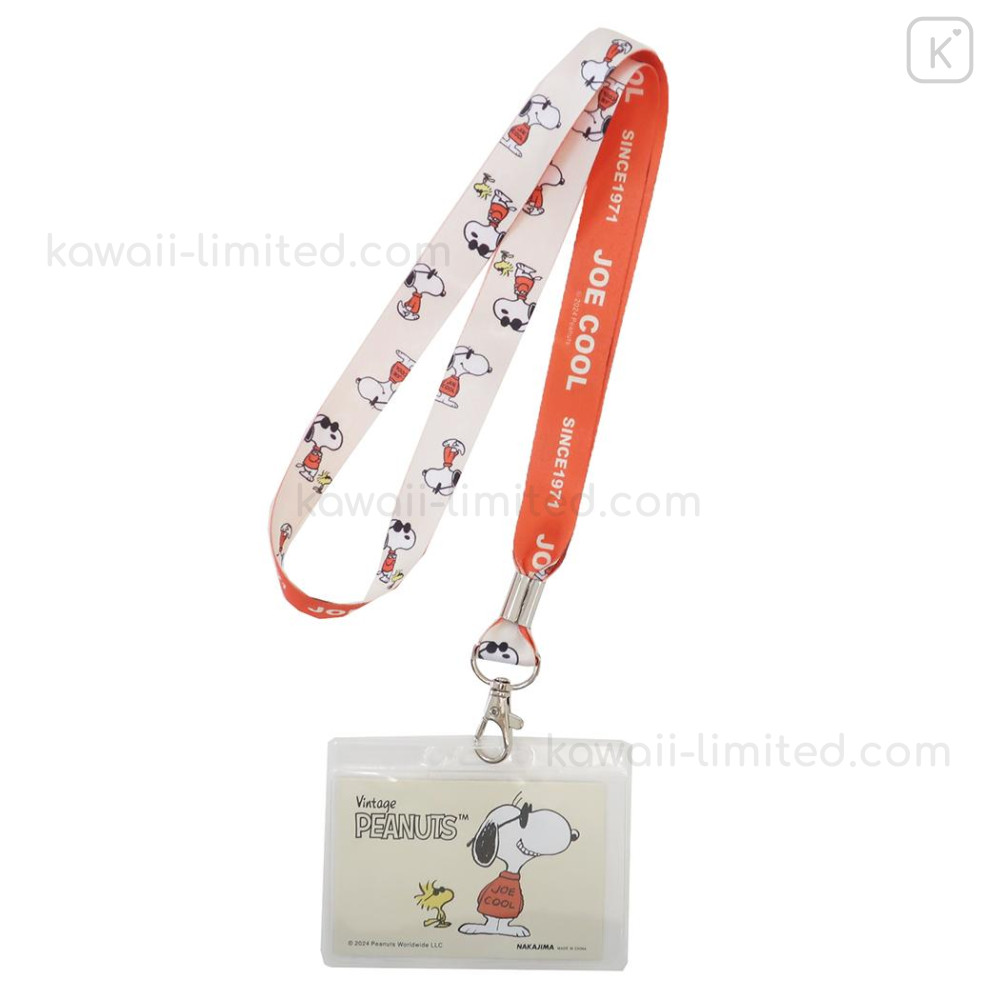 Japan Peanuts Neck Strap with ID Badge Holder - Snoopy : Joe Cool ...